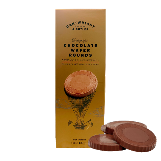 Cartwright and Butler Chocolate Wafer Rounds 120g | UK Biscuits ...