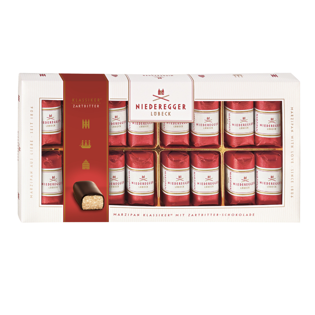 Chocolate Marzipan Pralines Gift Box Niederegger 200g — Gourmet World Foods