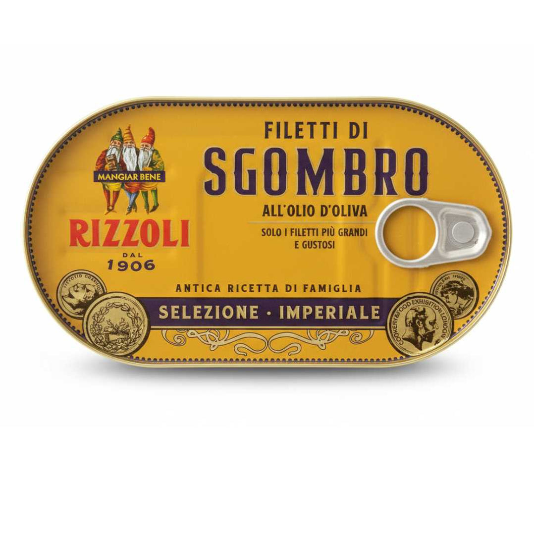 Mackerel Fillets Imperial Selection in Olive Oil Rizzoli 160g — Gourmet ...