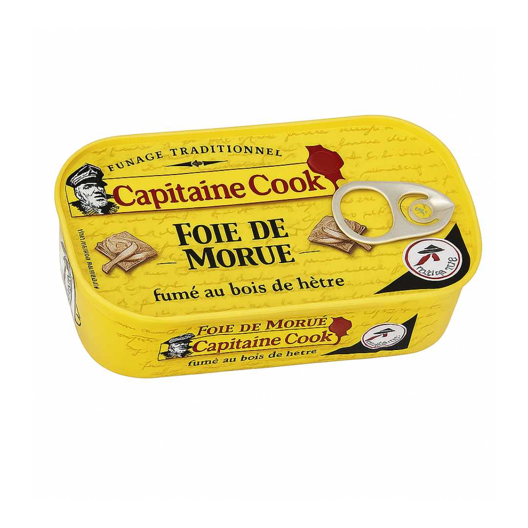 Smoked Cod Liver Capitaine Cook 121g | European Foods — Gourmet World Foods