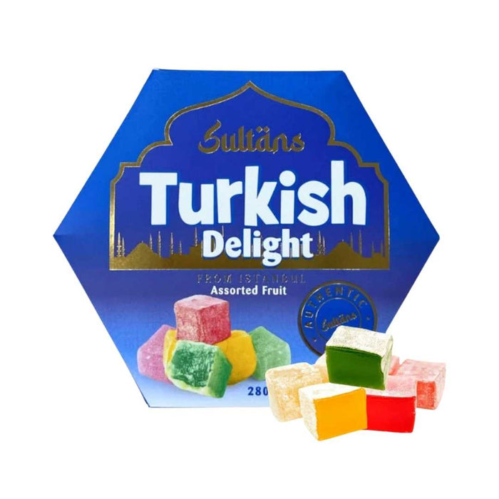 Sultans Turkish Delight Assorted Fruit 280g | Turkish Foods — Gourmet ...