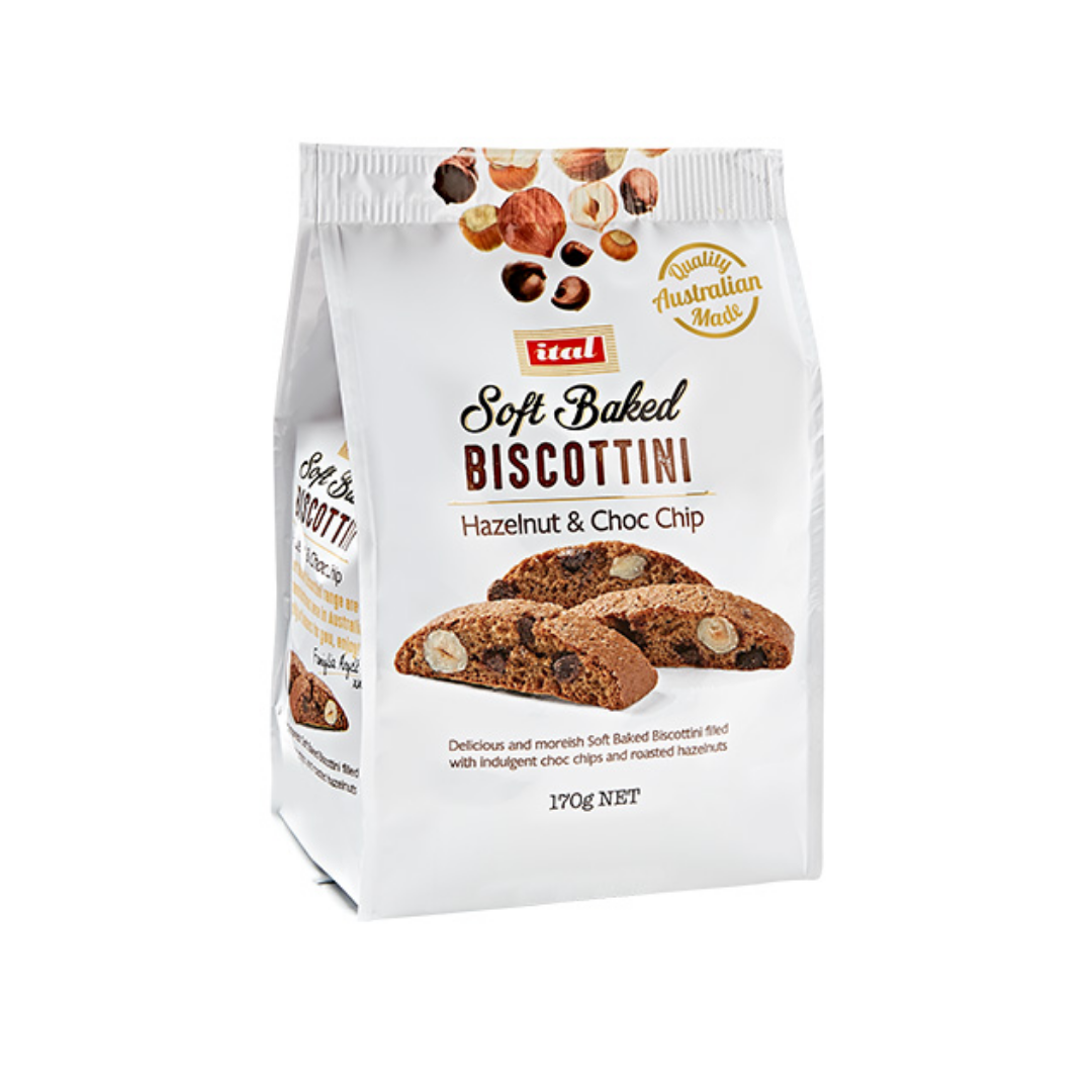 Ital Biscuits Biscottini Style with Hazelnut & Choc Chip 170g — Gourmet ...