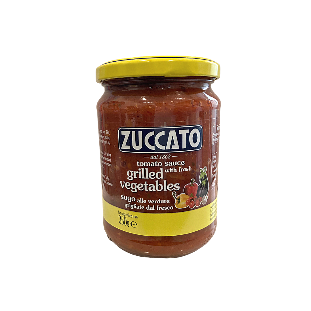 Italian Tomato Sauce with Fresh Grilled Vegetables Zuccato 350g — Gourmet World Foods