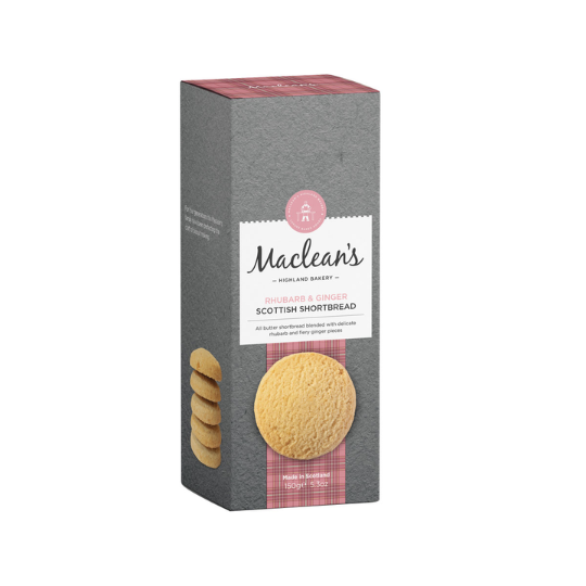 Shortbread Cookies Maclean's All Butter Rhubarb and Ginger 150g ...