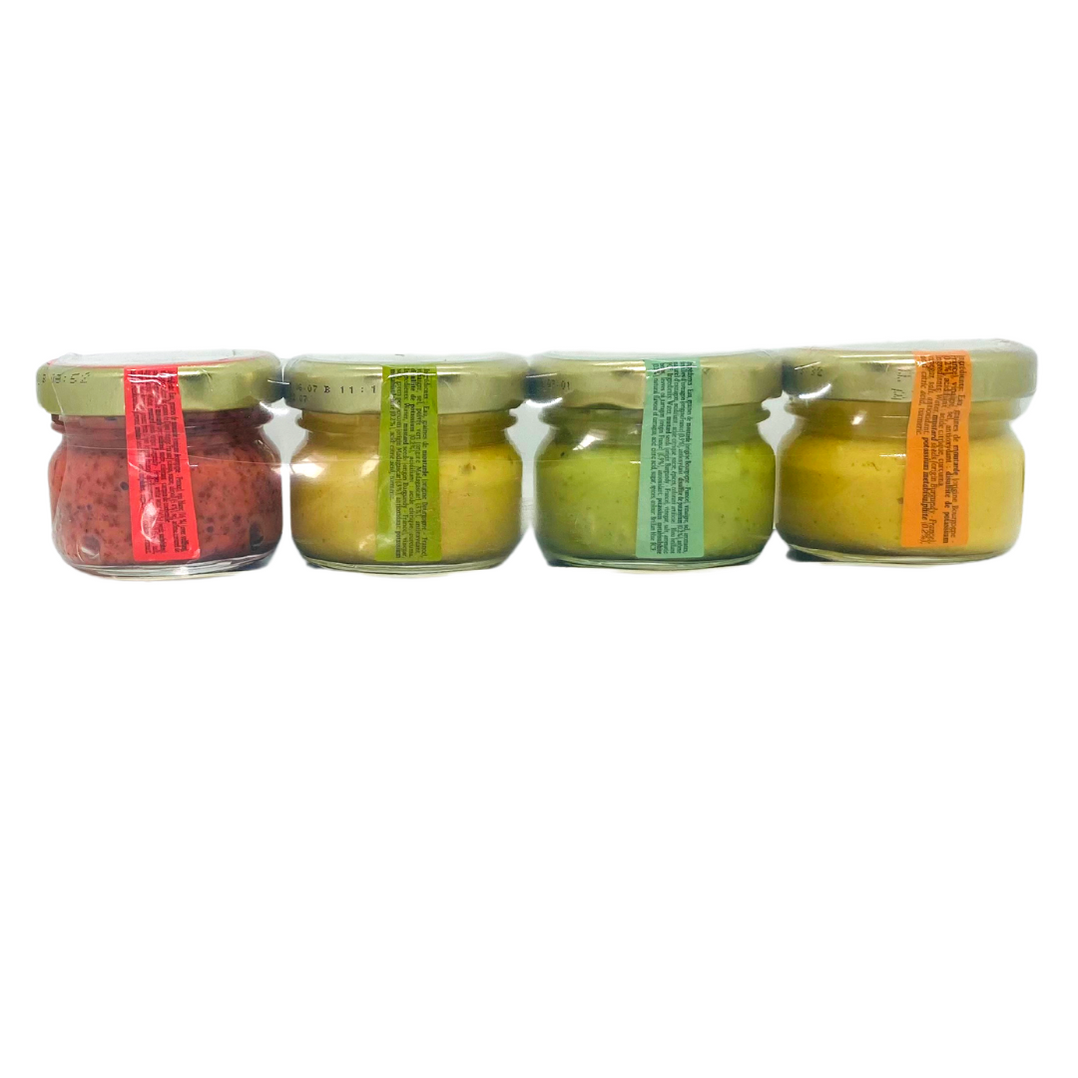 Edmond Fallot Mustard Mini Jars Gift Set 4x25g — Gourmet World Foods