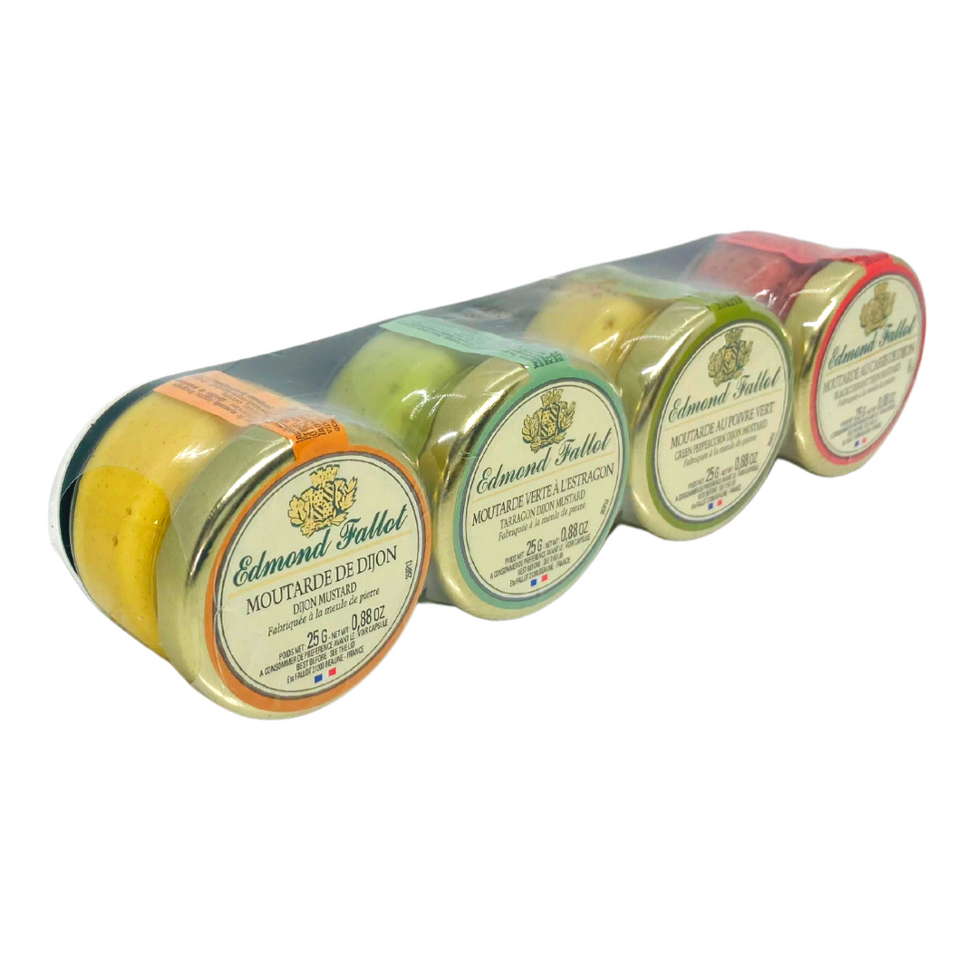 Edmond Fallot Mustard Mini Jars Gift Set 4x25g — Gourmet World Foods