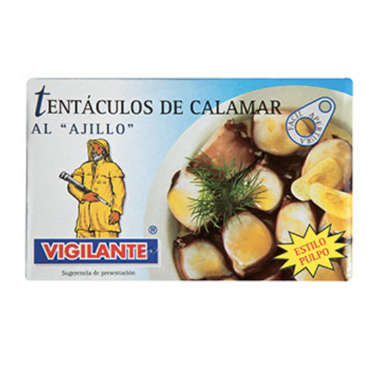 Jumbo Squid in Garlic Sauce Vigilante 115g — Gourmet World Foods