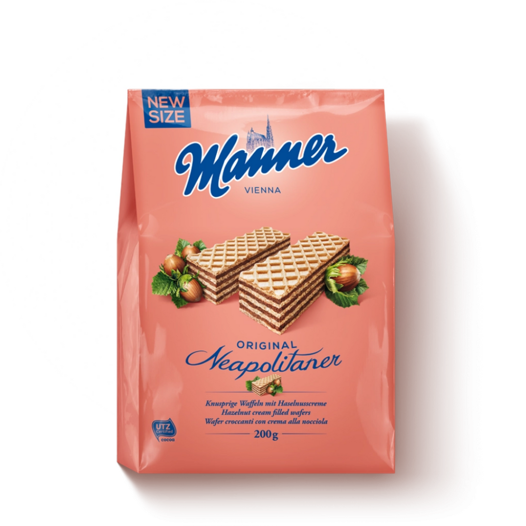 Manner Hazelnut Cream Wafers | Austrian Foods — Gourmet World Foods