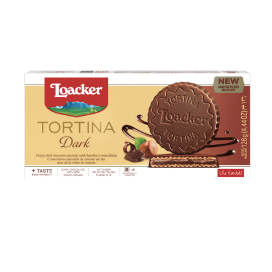 Loacker Biscuits Tortina Dark Chocolate 125g — Gourmet World Foods