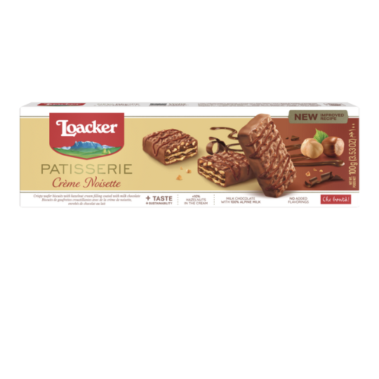 Loacker Wafers Milk Chocolate with Hazelnut cream 100g — Gourmet World ...