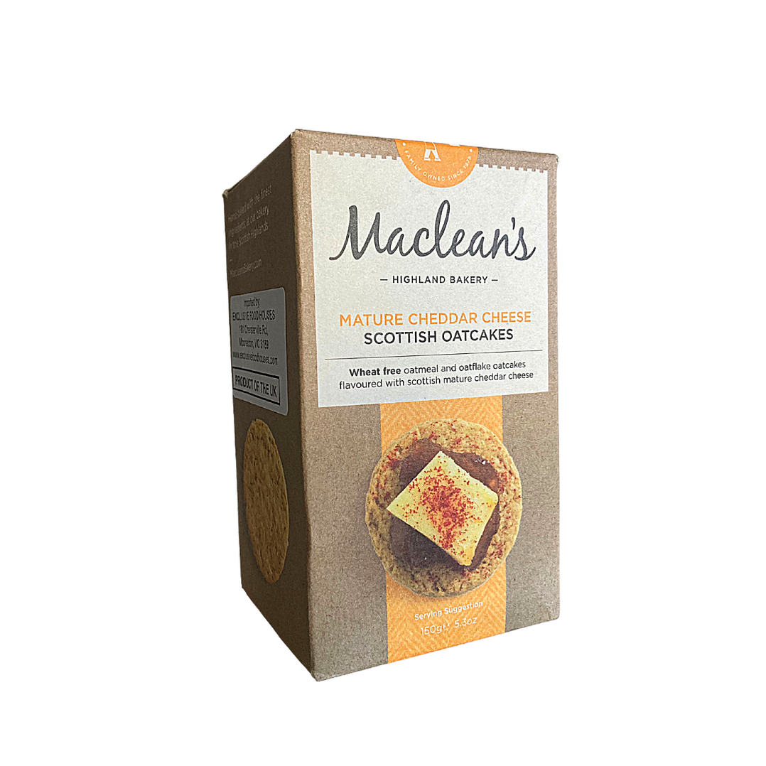 Oatcakes Maclean's Highland Bakery Cheddar Cheese Flavour 150g/5.3oz ...