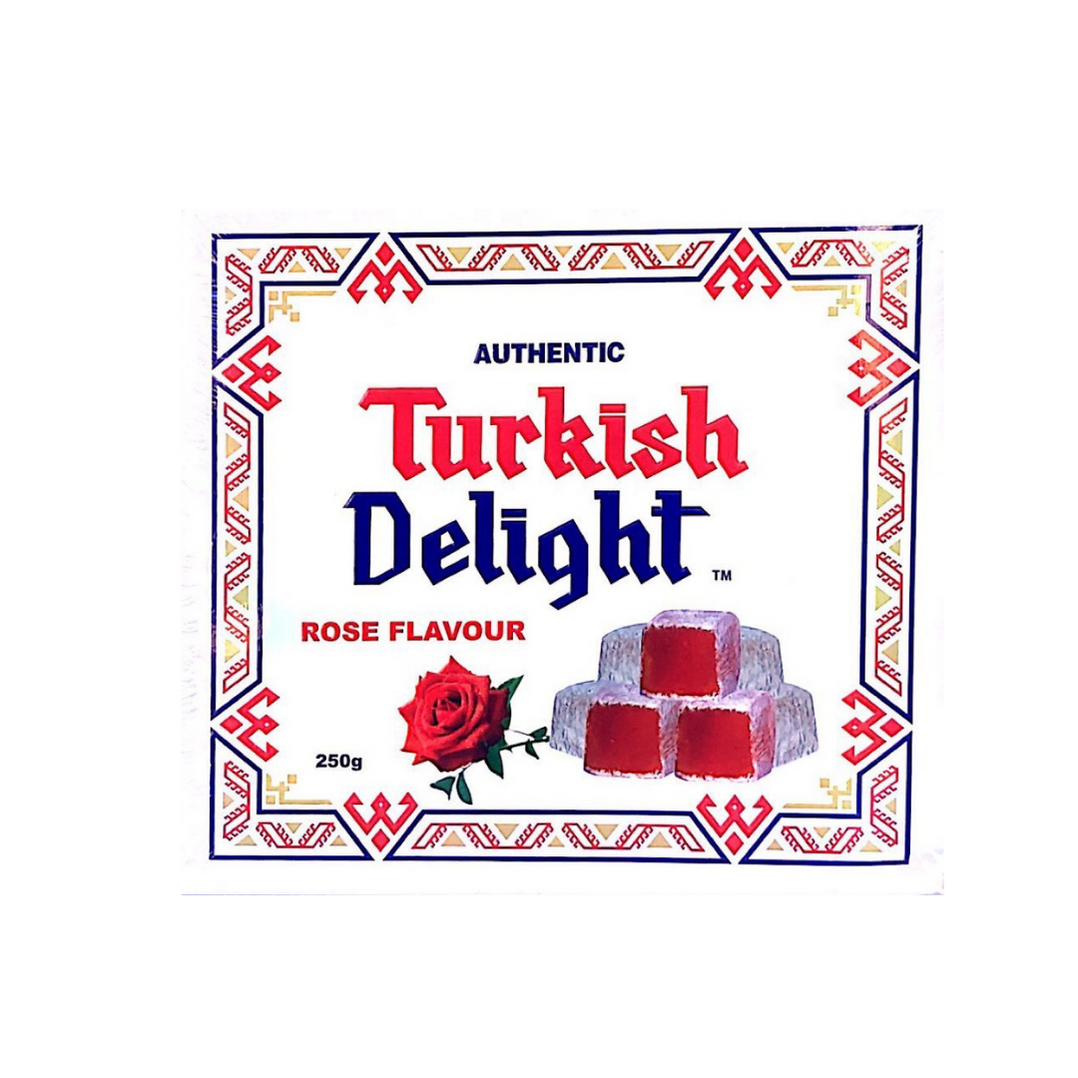 Turkish Delight Rose Flavour Authentic 250g Box — Gourmet World Foods